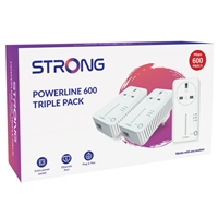 Strong POWERL600TRIUKV2 AV600 Passthrough Powerline Kit Triple Pack (3 ...