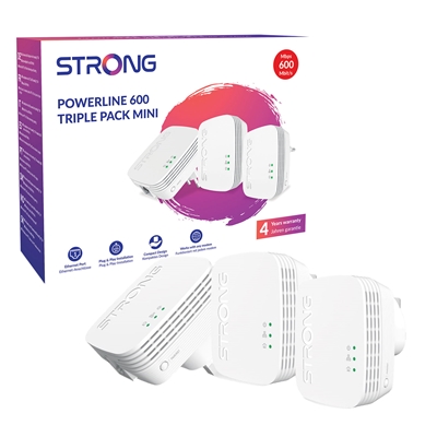 Strong POWERL600TRIMINIUK AV600 Mini Powerline Kit Triple Pack (3 Pack ...